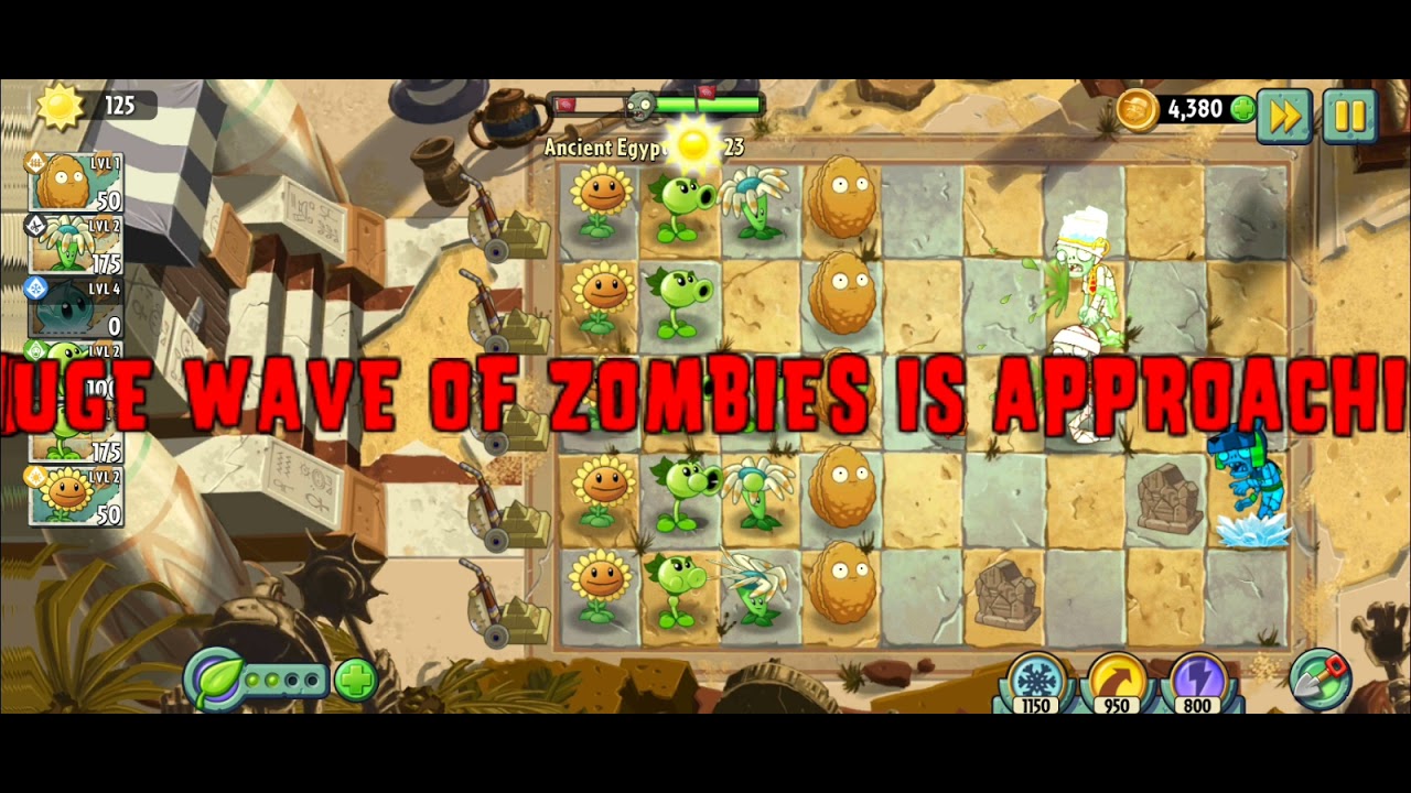 PvZ level 23, Desert Area. - YouTube