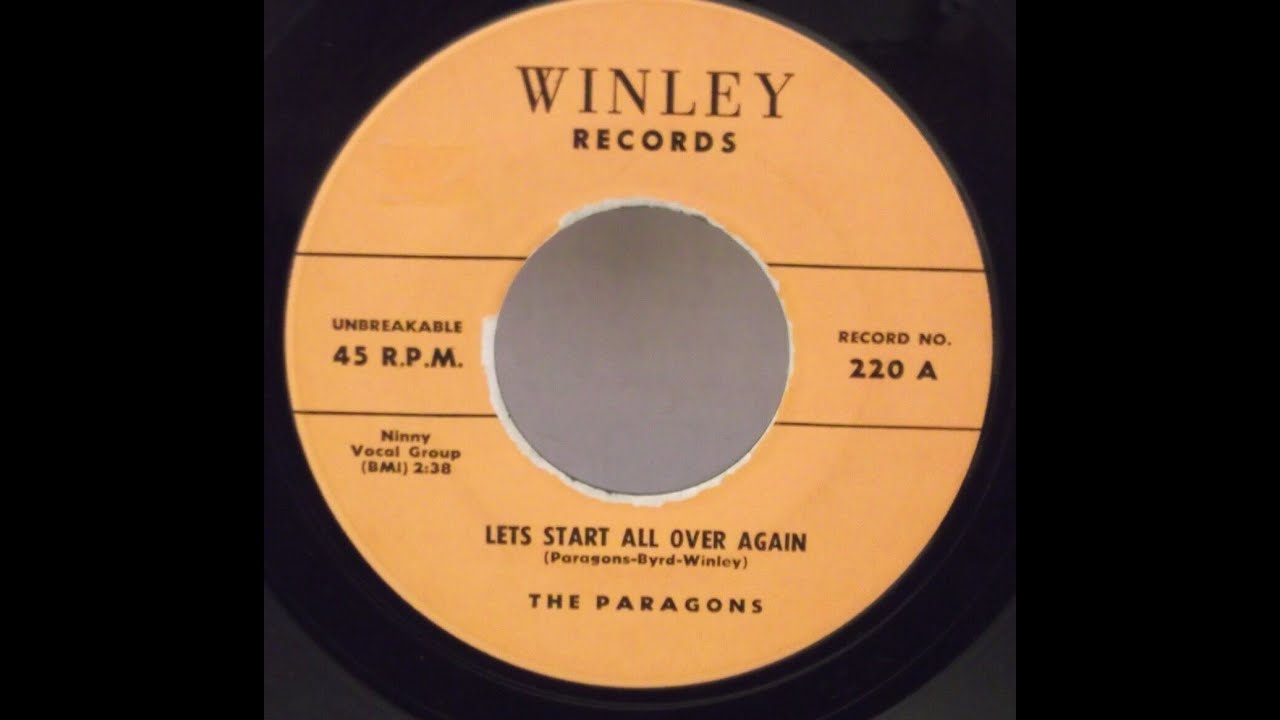 The Paragons - Let's Start All Over Again 1957 - YouTube