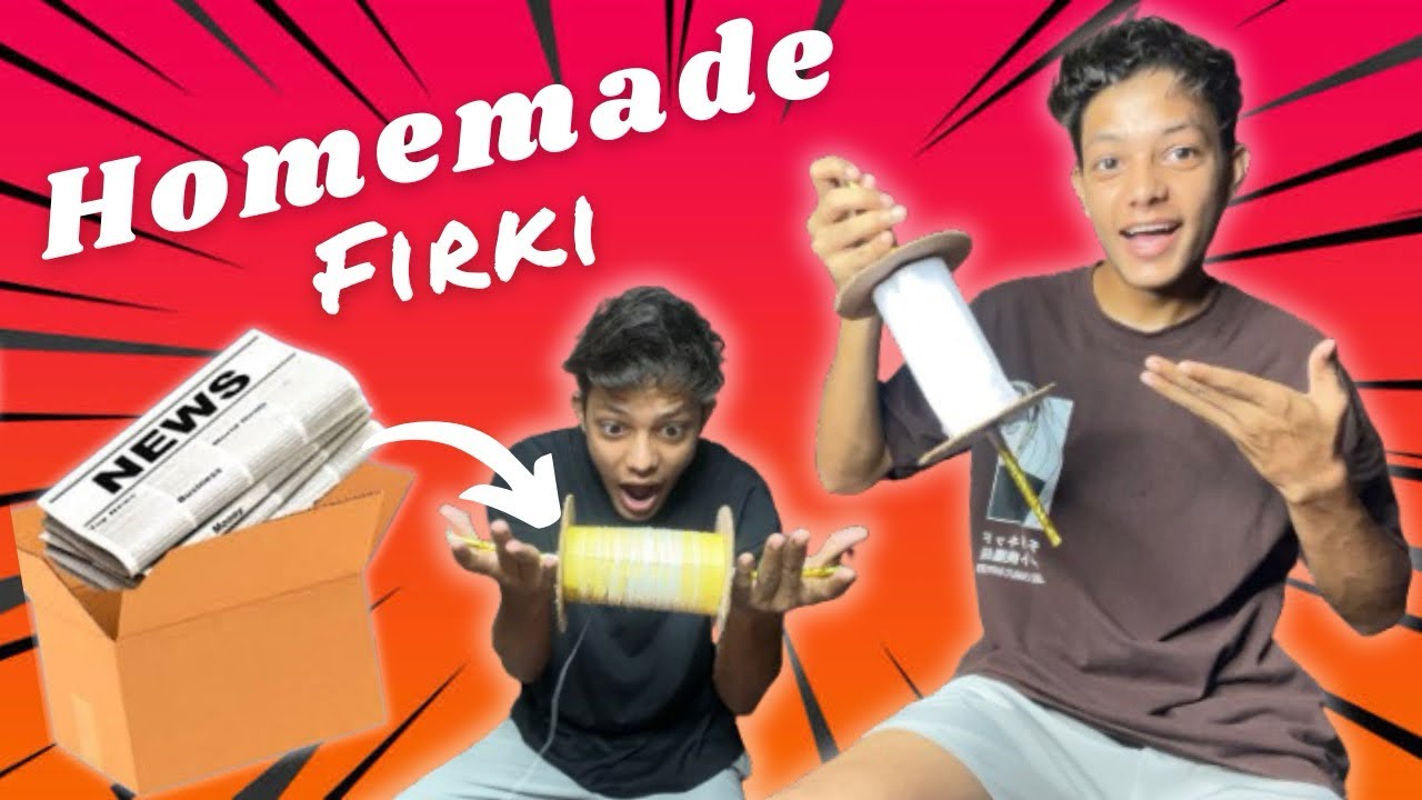How to make firki (Charkhi) at home || Best homemade cardboard firki ...