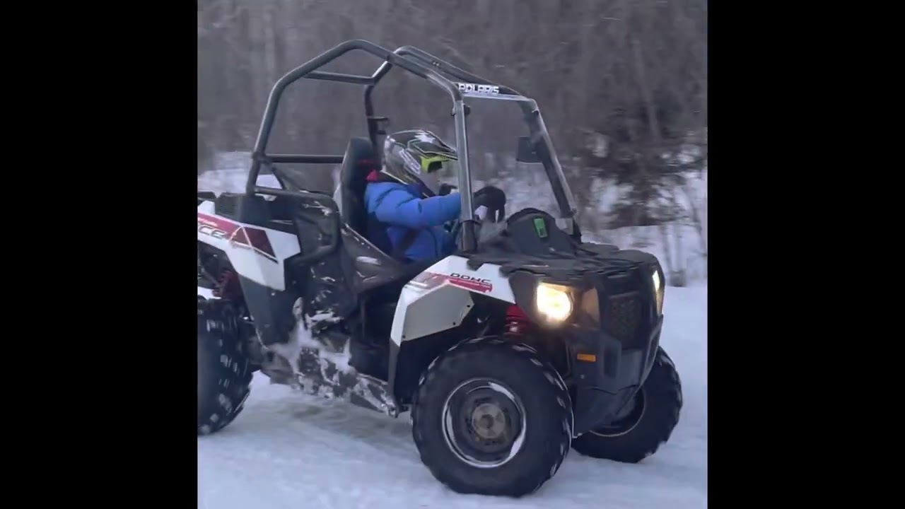 Polaris Ace 325 ATV winter trails !!!! - YouTube