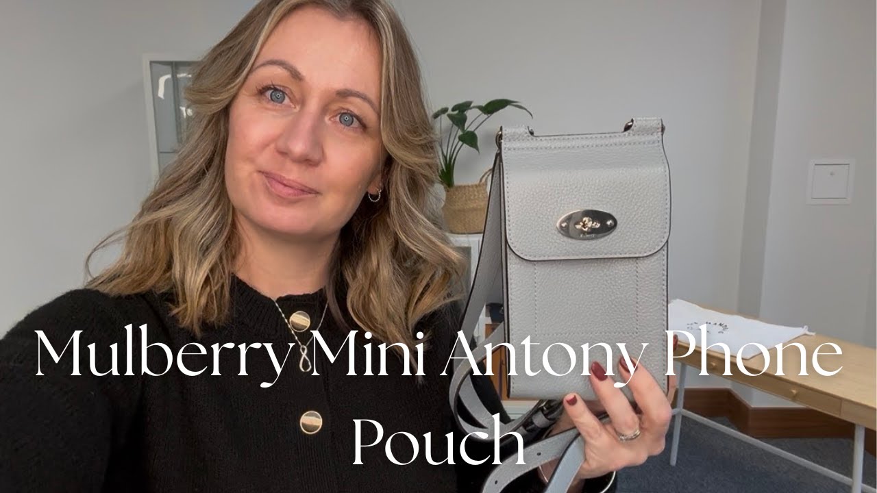 Mulberry Mini Antony Phone Pouch Review - YouTube