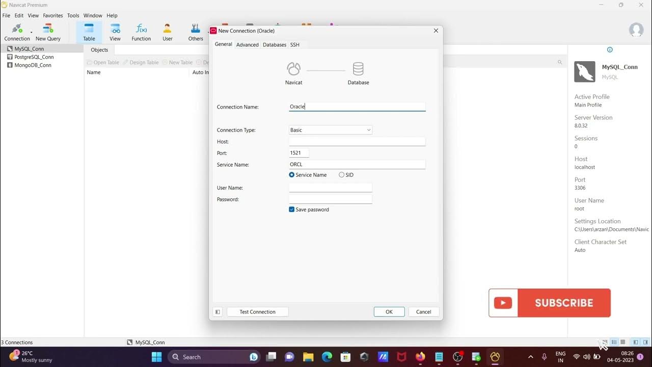 How to connect oracle with Navicat - YouTube