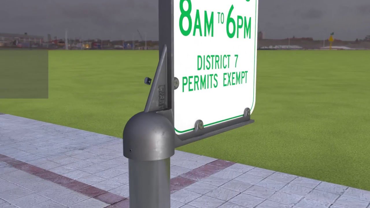 L-Bracket Pole Top Sign Mount - YouTube