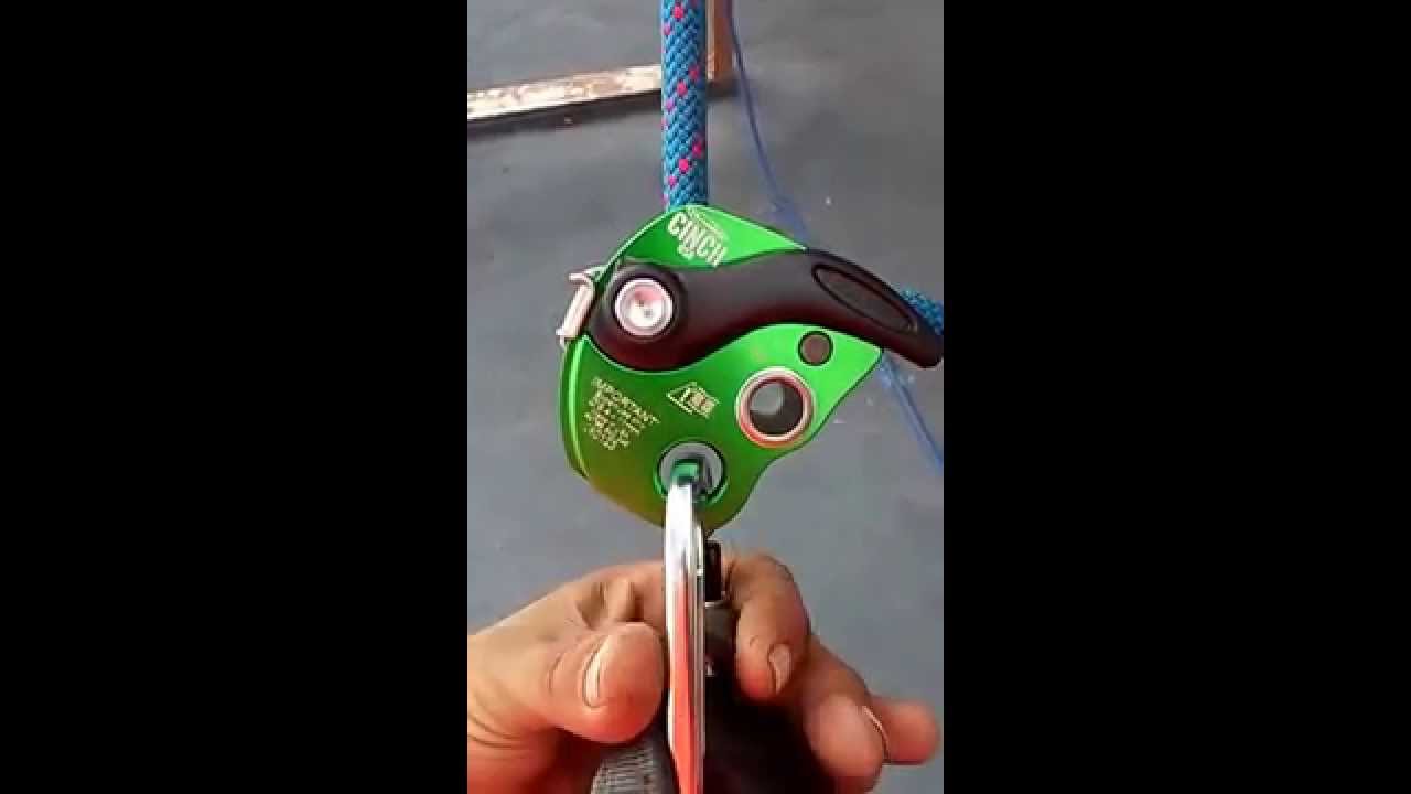 Trango Cinch and Petzl Shunt, SRT and roof access set up.This is mine ...