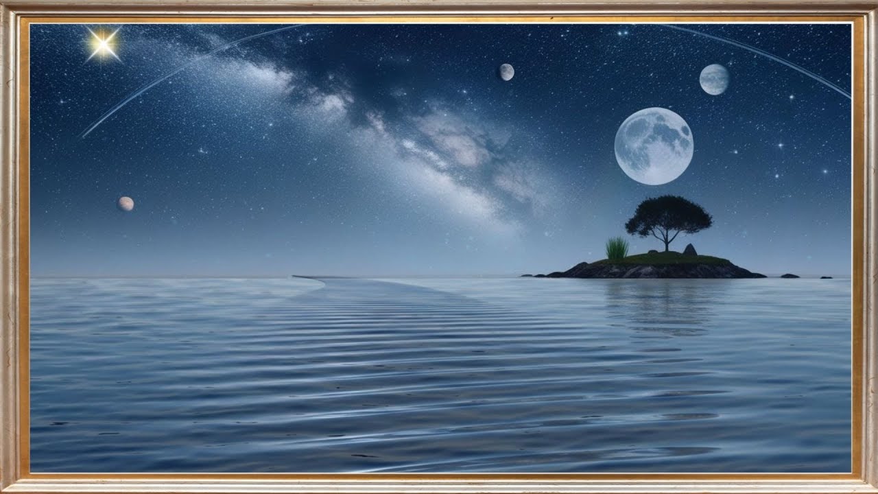 Moonlight Oasis 🌙 Dreamscape | TV ART | Ambient Music | Display ...