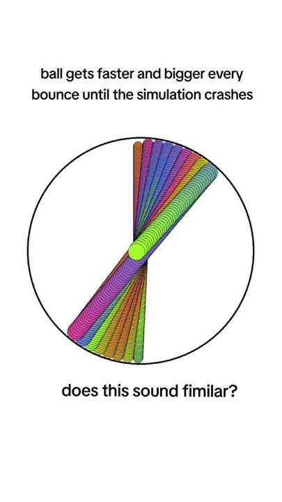 Ball gets faster and bigger every bounce until the simulation breaks😱# ...