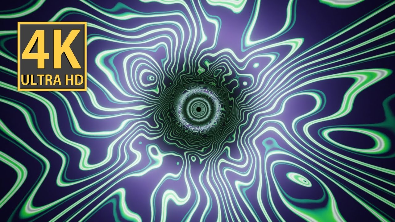Psychedelic Hypnotic Relaxing Screensaver VJ LOOP NEON Green Purple ...
