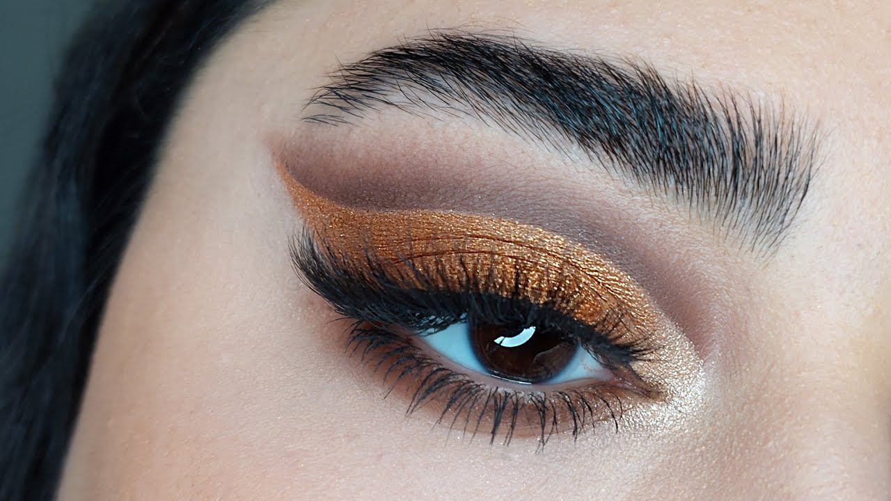 Warm Copper Eyeshadow Tutorial - YouTube