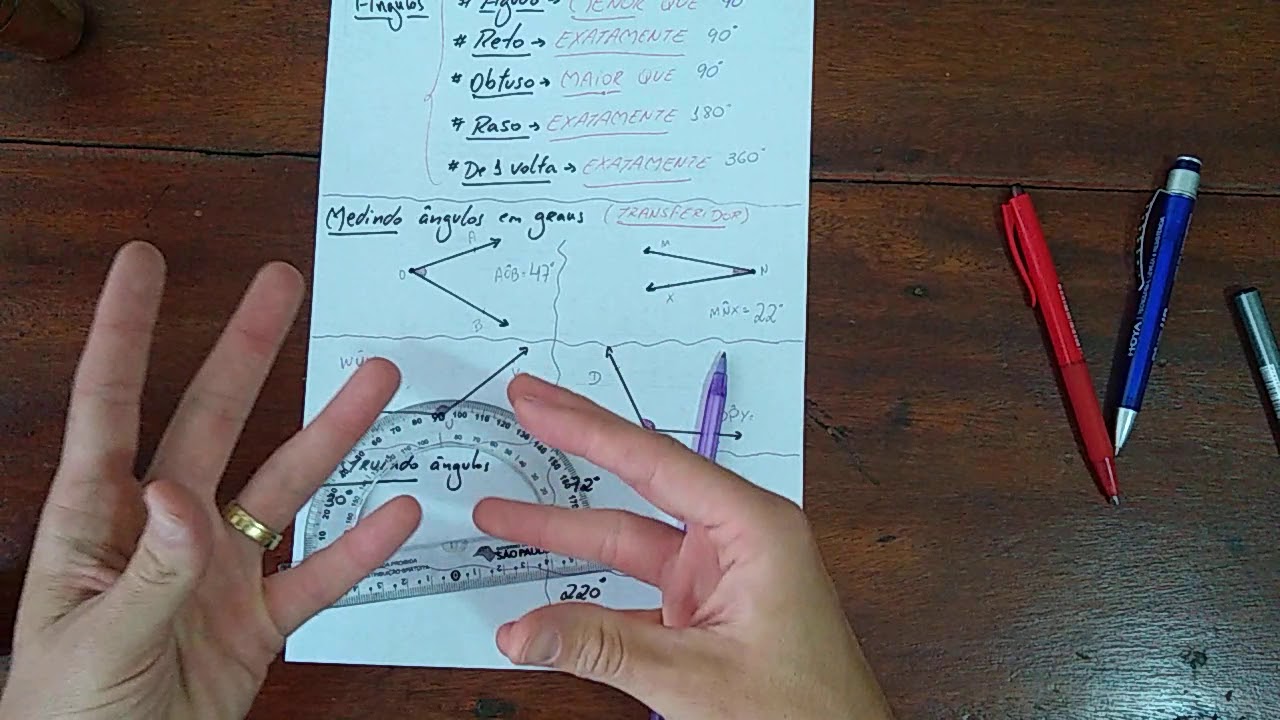 GEOMETRIA: ÂNGULOS, USO DO TRANSFERIDOR 6 ANO MATEMÁTICA TIO JUNINHO 18 ...