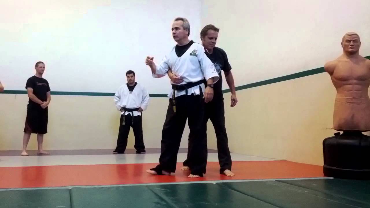 Empty hand Defense Against Hip Grab - YouTube