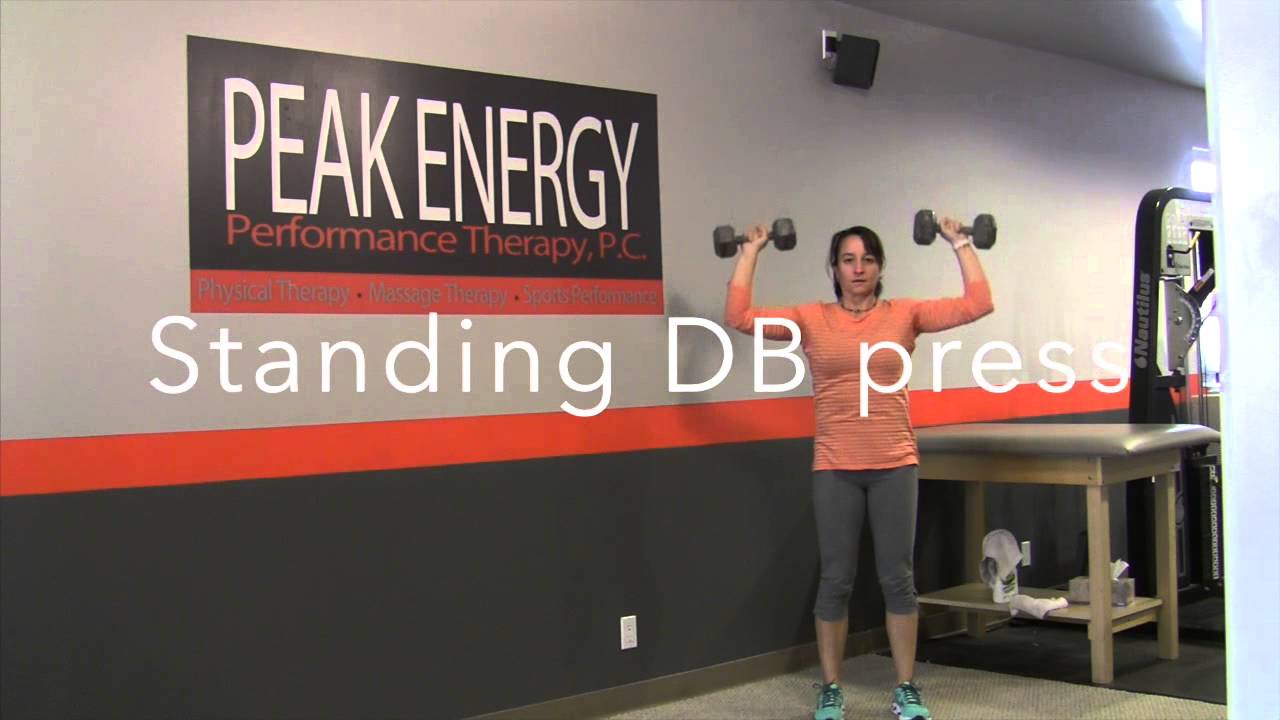 Standing DB press - YouTube