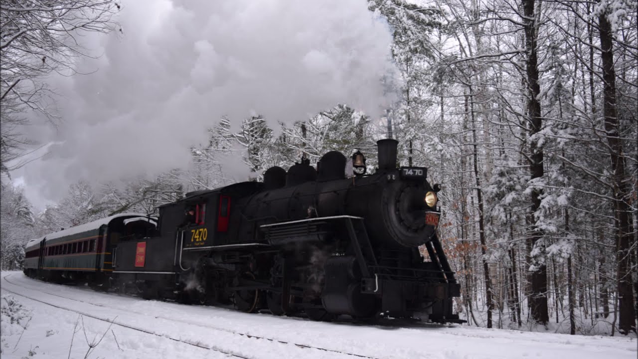 Winter Steam with CN #7470 Conway Scenic Railroad Jan 2nd 2021 - YouTube
