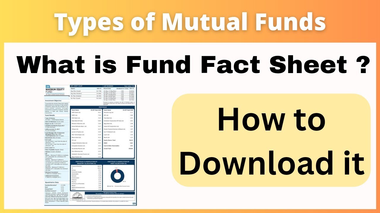 What is Fund Fact Sheet and How to download it | Mutual Fund as per ...