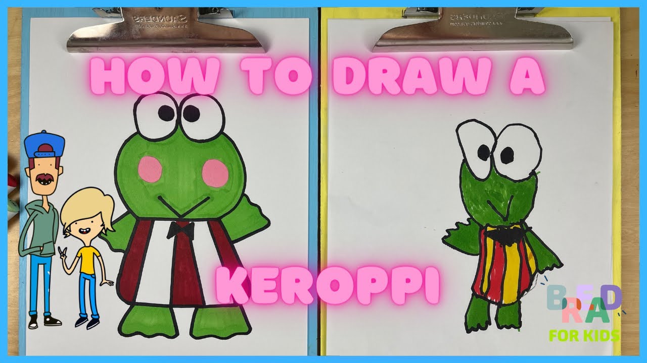 How To Draw a Hello Kitty Character Keroppi | BREAD For Kids Art Videos ...