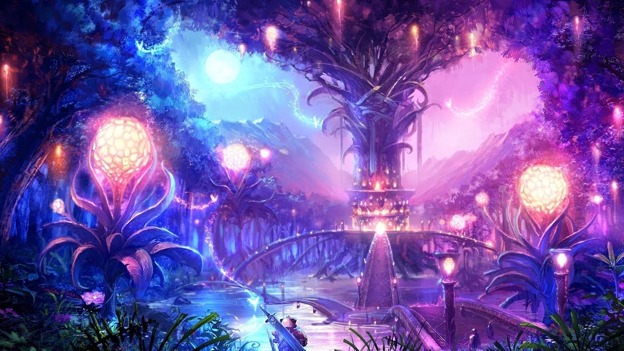 Entrance To The Magic Purple Forest | Meditative Ambience | Mysterious ...