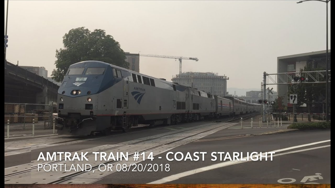Amtrak's Coast Starlight with the private car Silver Foot - YouTube