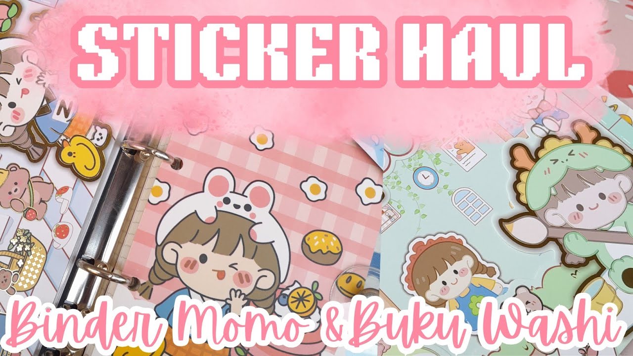 Sticker Haul Binder Momo Sticker Journaling Kawaii Cute💗 - YouTube