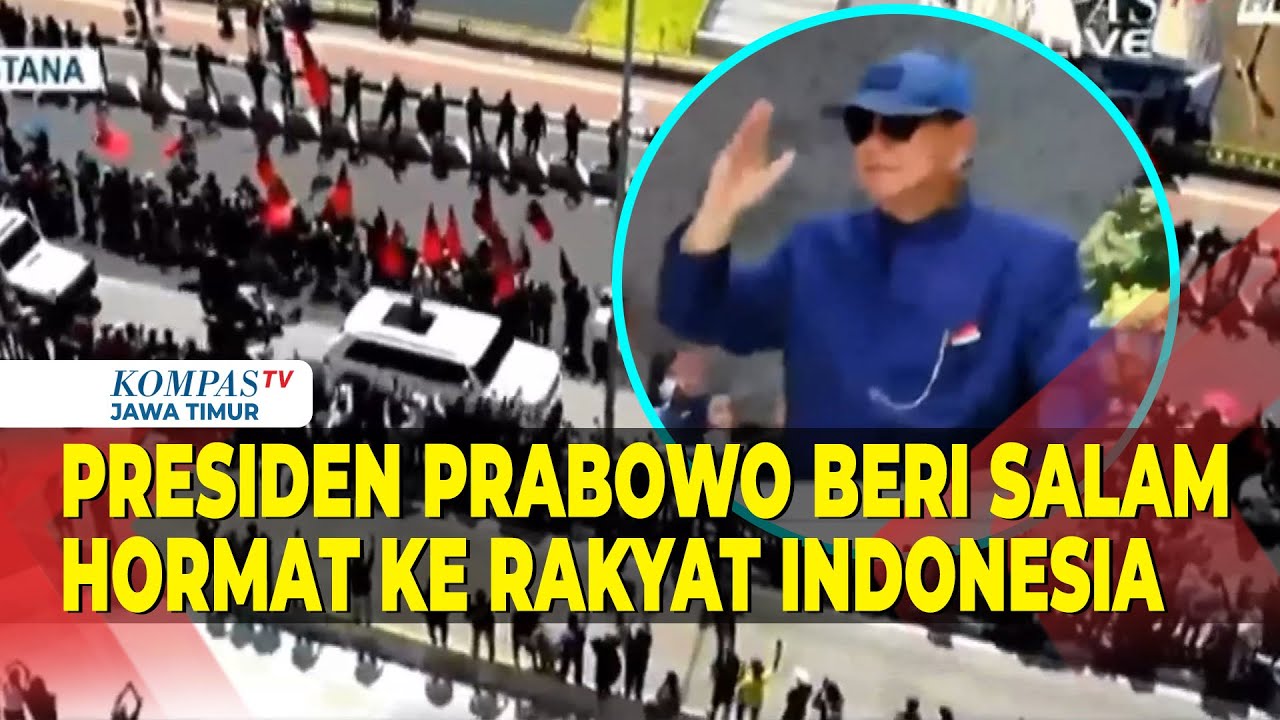 Naiki Maung Garuda Presiden Prabowo & Wapres Gibran Beri Salam Hormat ...