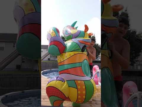 Wwe moves into a pool - YouTube