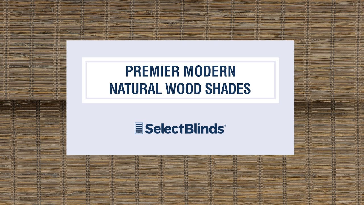 Premier Modern Natural Wood Shades from SelectBlinds.com - YouTube