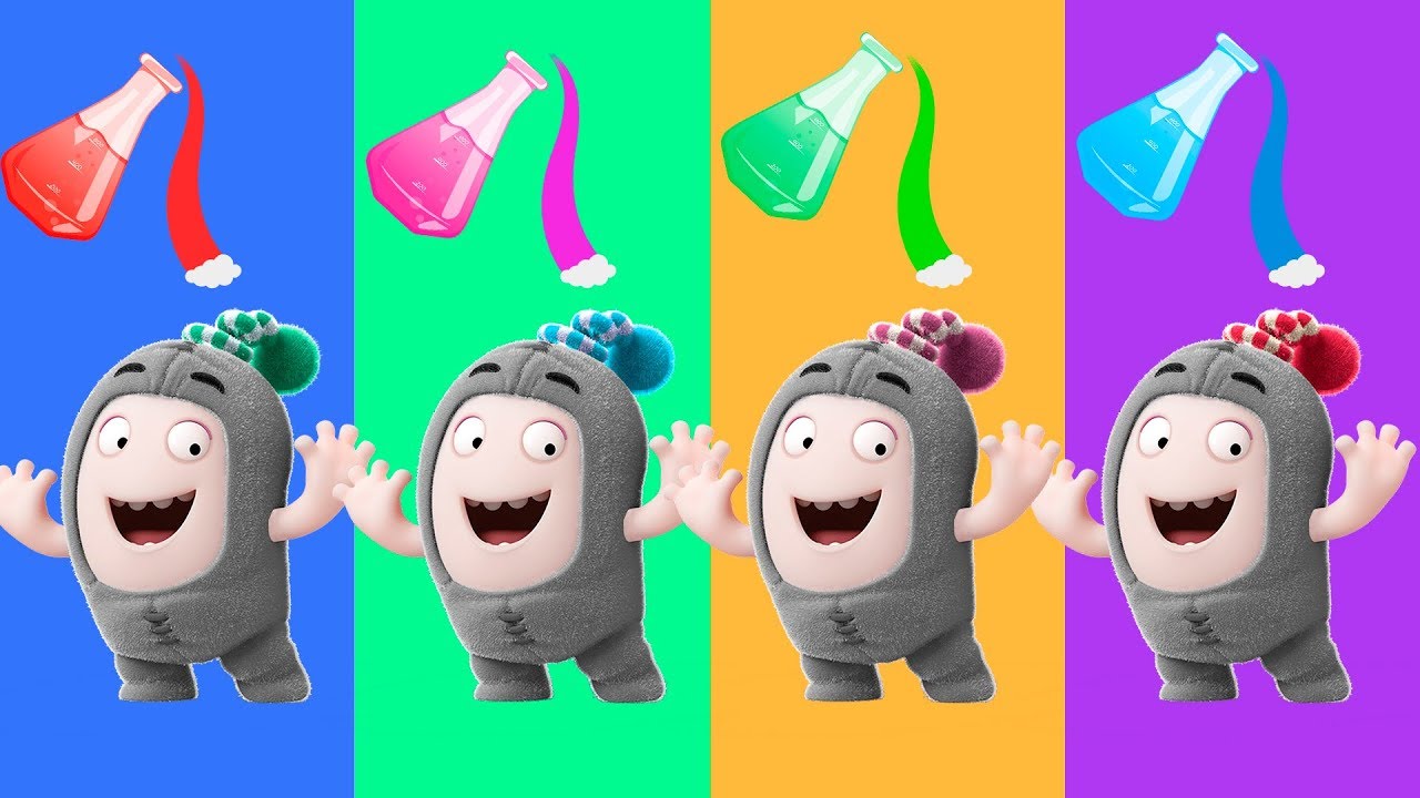 Learn Colors with Oddbods Cartoon Wrong Bottle Colors Finger Family ...