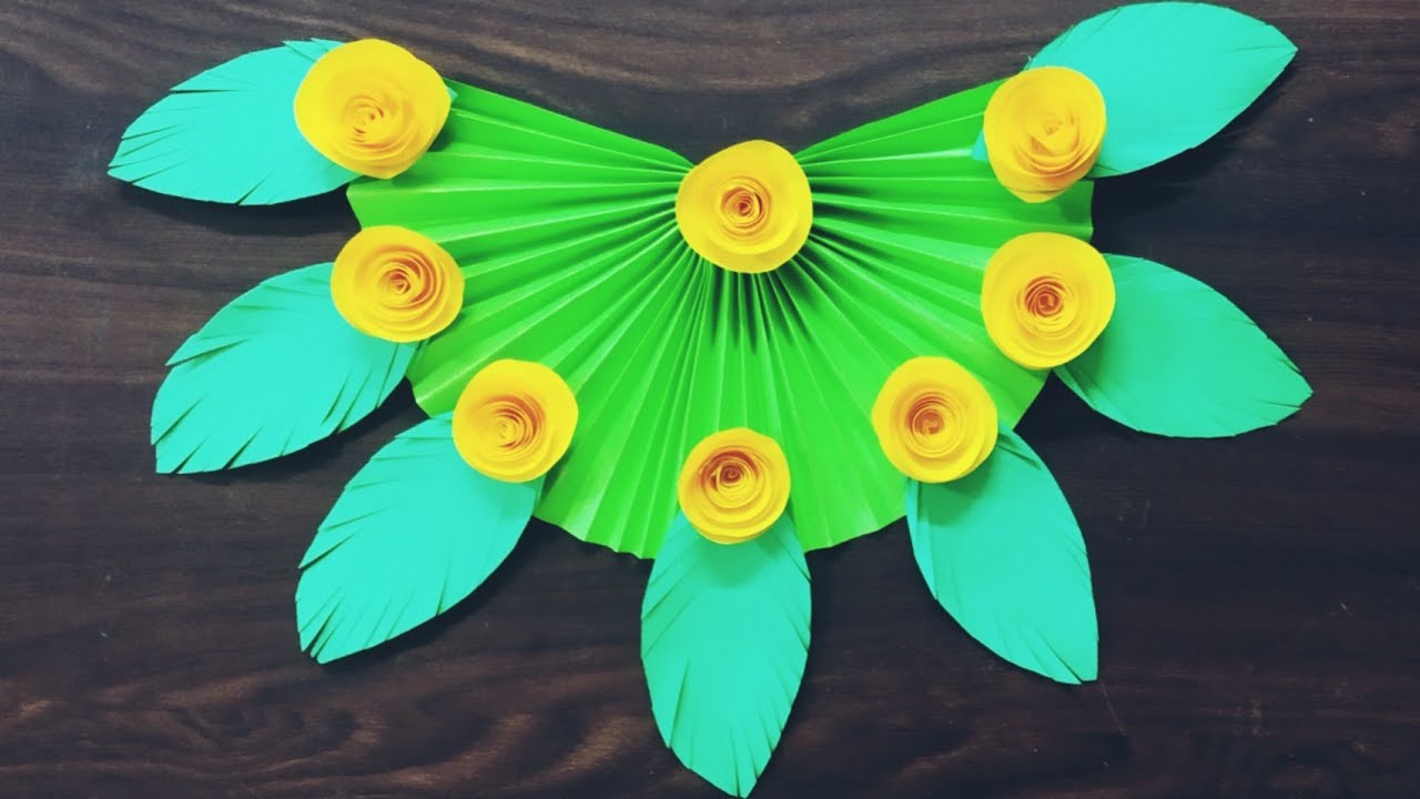 Handmade paper bandhanwar | easy wall decoration ideas | paper craft ...