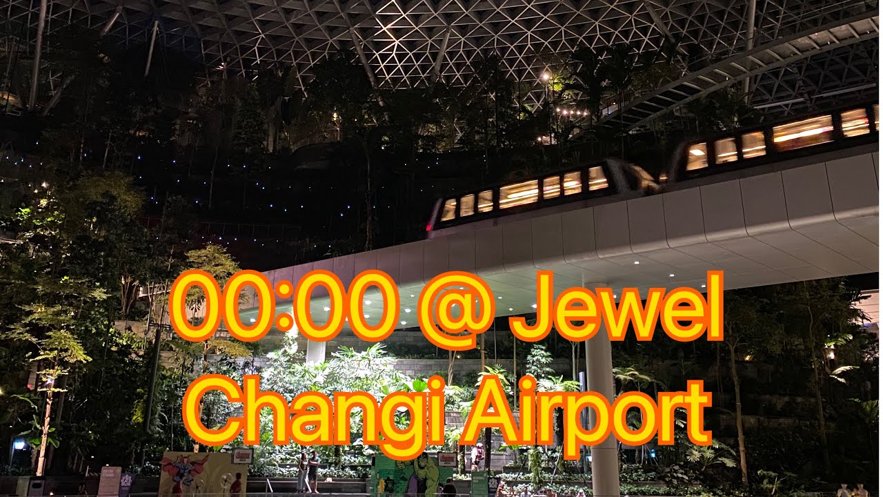 Jewel Changi Airport Midnight, open 24 hours #jewelchangiairport - YouTube