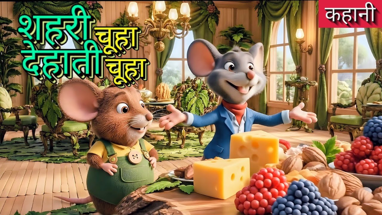 Shehri Chuha Aur Dehati Chuha Hindi Story For Kids | Moral Stories For ...