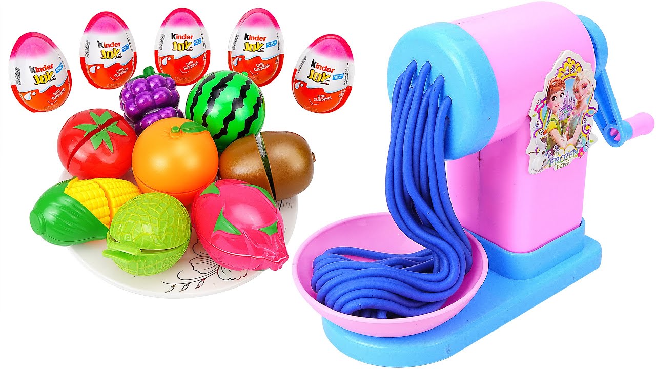 Satisfying Video l How to make Rainbow Play Doh Noddles Frozen Elsa ...