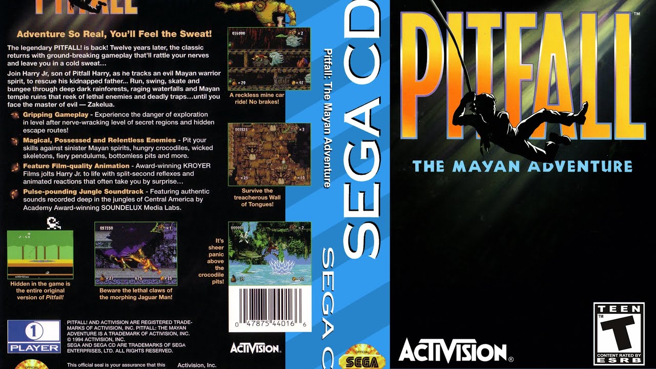 Sega CD (Mega CD) | Pitfall The Mayan Adventure | Gameplay #pitfall # ...