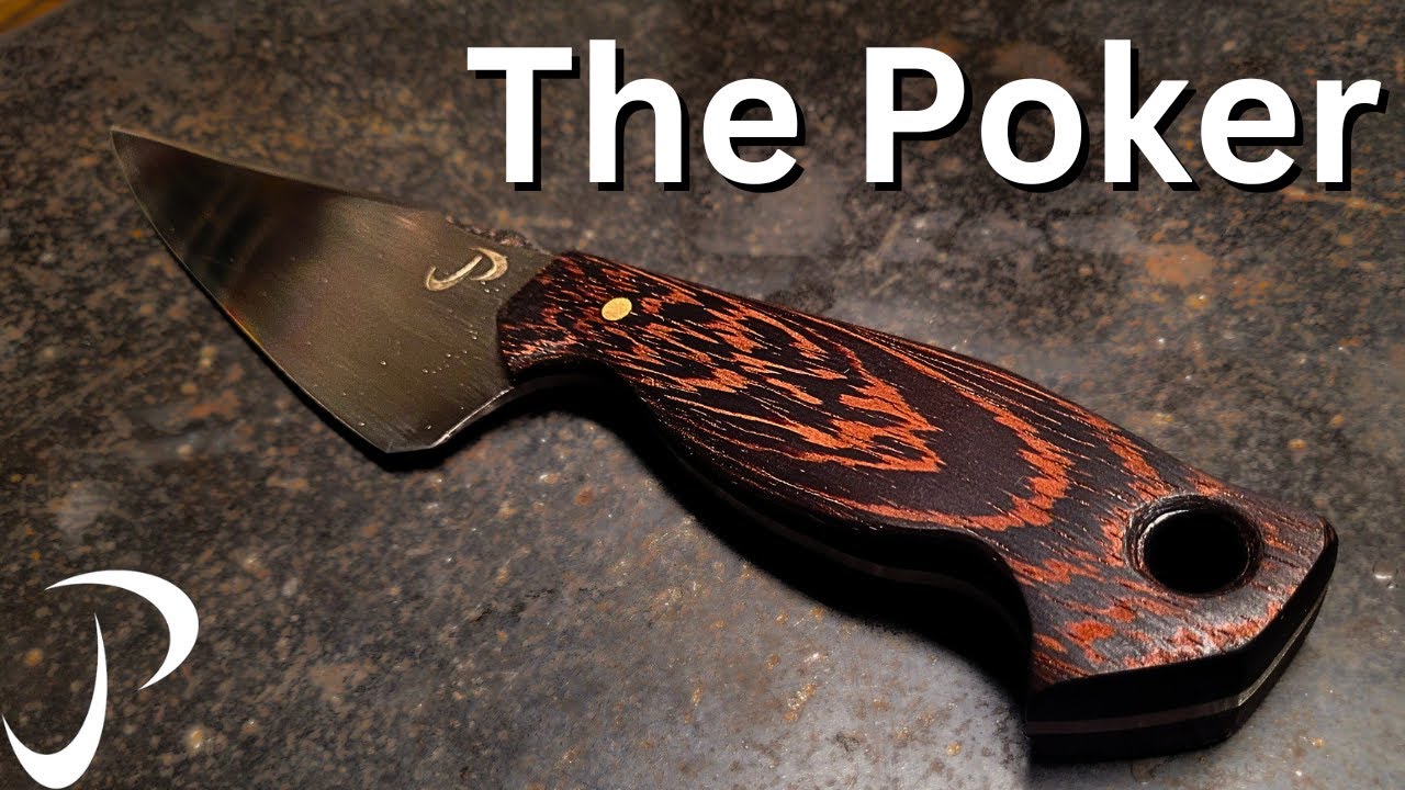 Making A Harpoon Point Hunting Knife - The Poker - YouTube