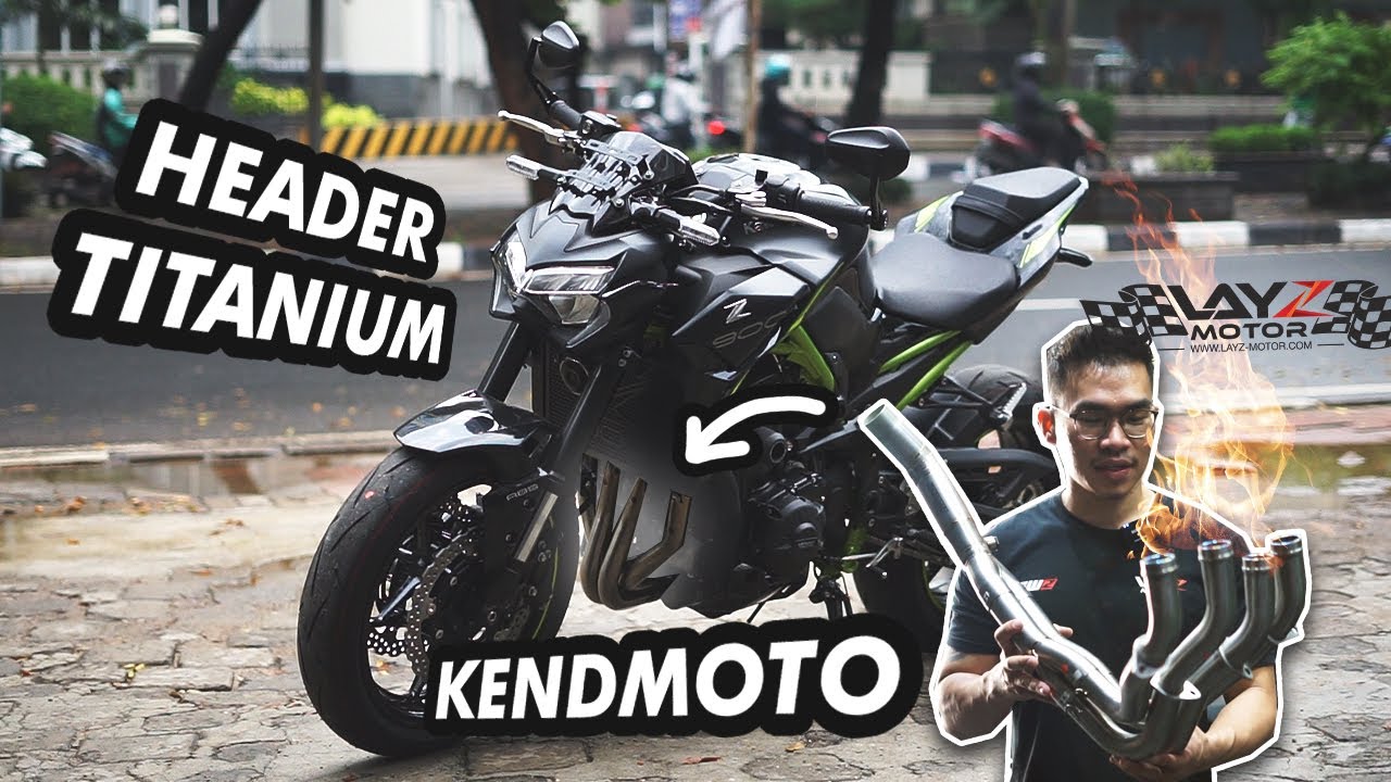 Header Titanium Kendmoto untuk Knalpot Kawasaki Z900 Full System - YouTube
