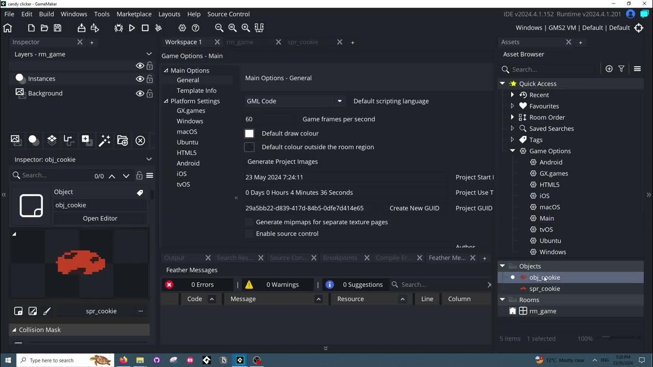 CLICKER GAME IN GAMEMAKER - How To Use GameMaker Studio 2 (GMS2) For Beginners 2024 - YouTube