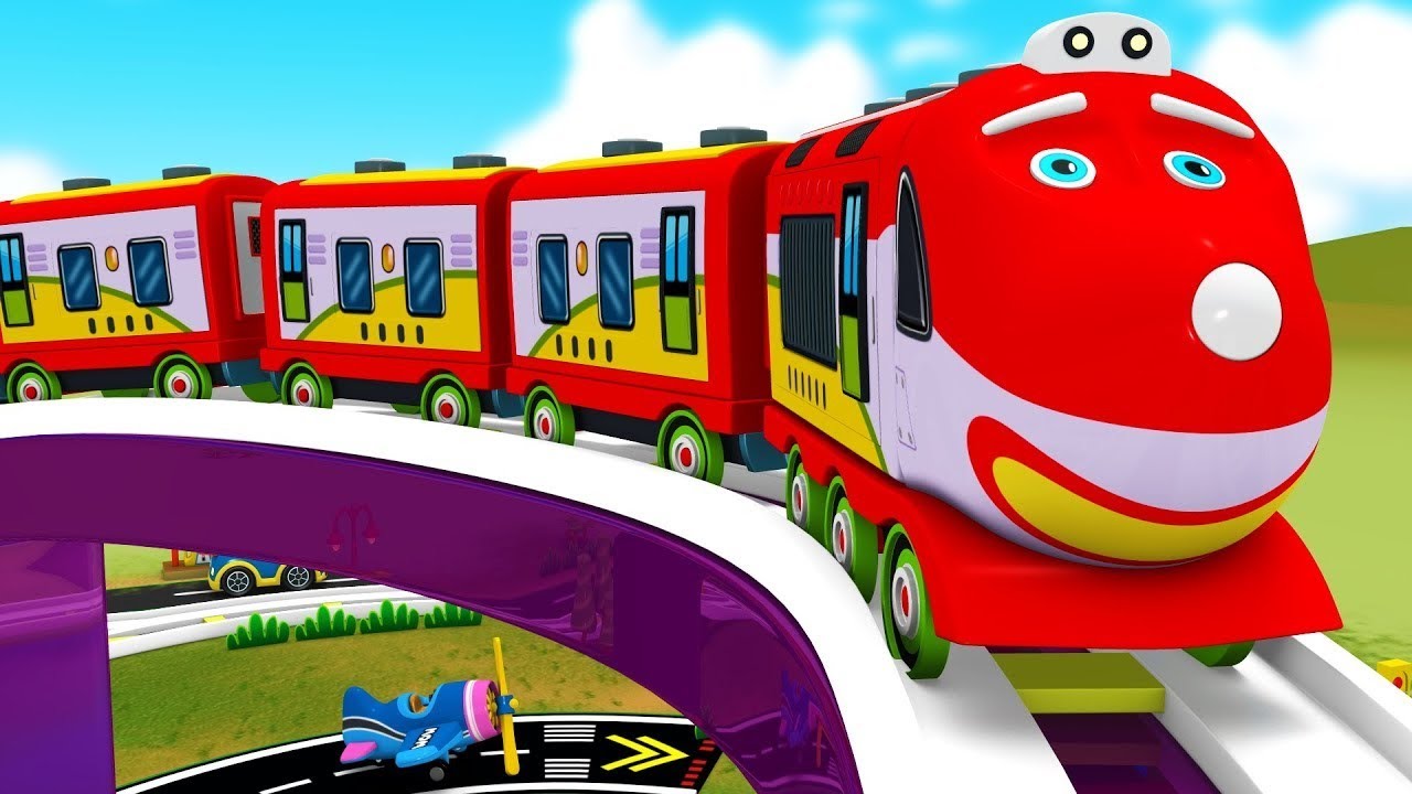 Train Cartoon Video For Kids Fun, cartoon game Video, train kids game ...