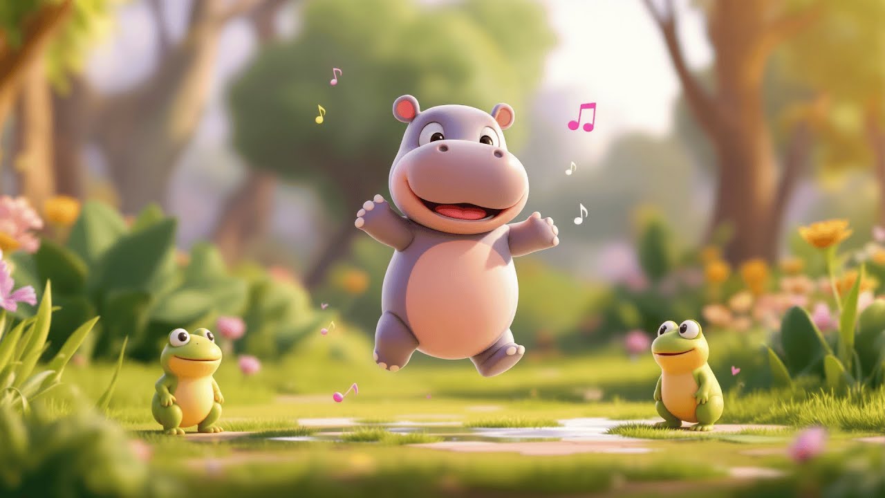 The Hopping Hippo Tune | English Nursery Rhyme | Kids Songs | Baby ...
