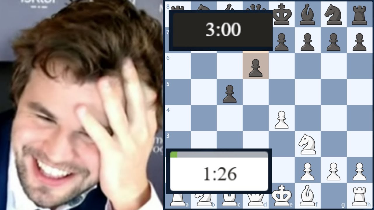 Magnus Carlsen 3 DAKİKALIK MAÇA YİNE 1.5 DAKİKA GEÇ BAŞLADI! | Magnus ...