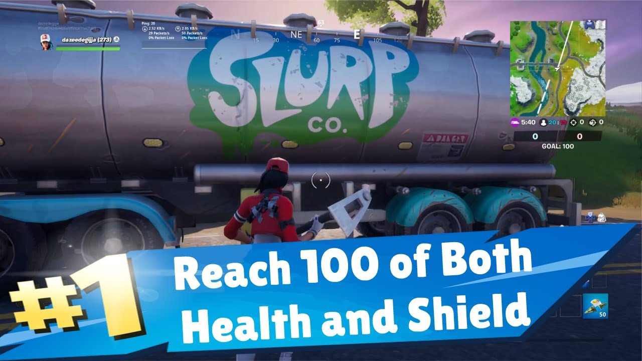 Reach 100 of Both Health and Shield fortnite - YouTube