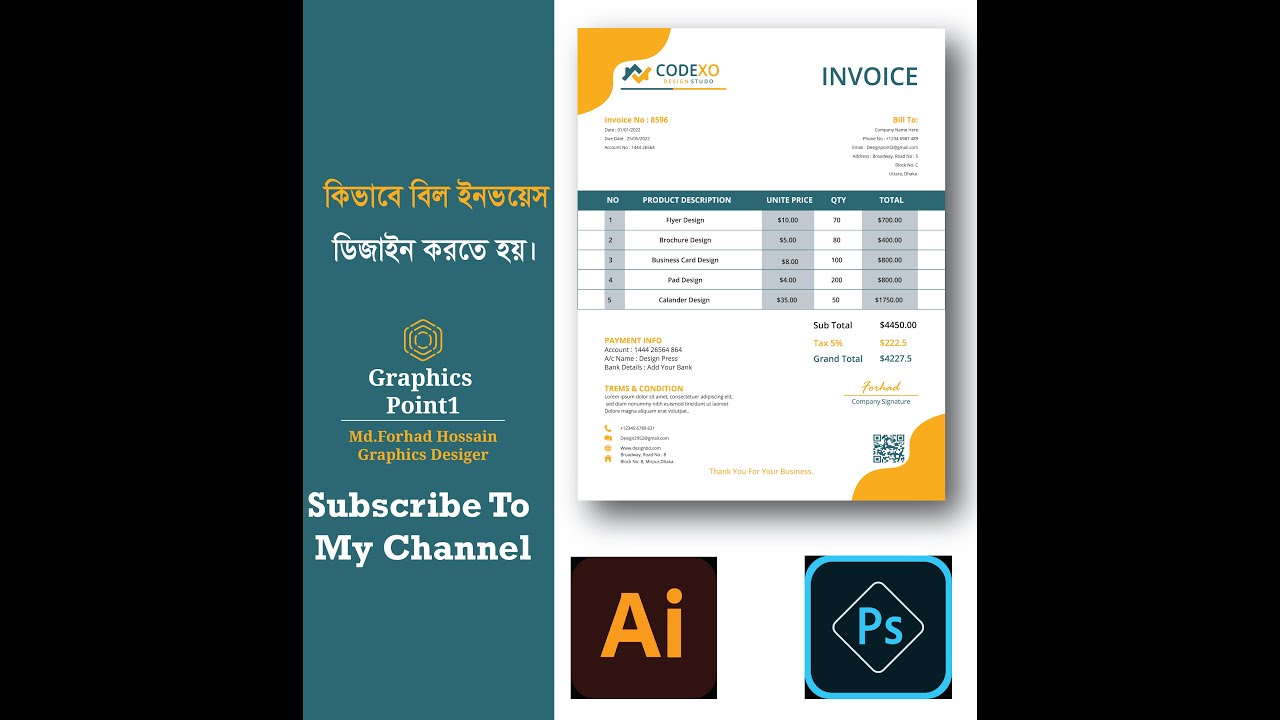 Professional Bill Voucher Design to Print 2022 Bill Invoice Design.# ...