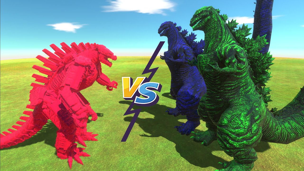 MECHAGODZILLA 2021 RED VS SHIN GODZILLA GREEN & SHIN GODZILLA BLUE ...