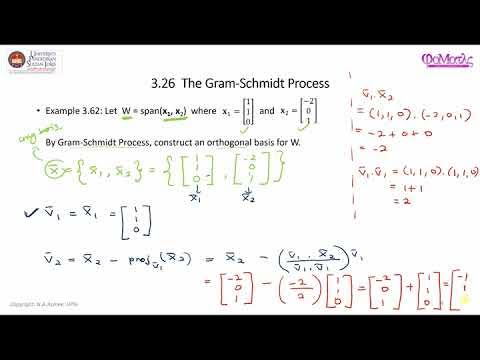Gram-Schmidt Process with Examples - YouTube