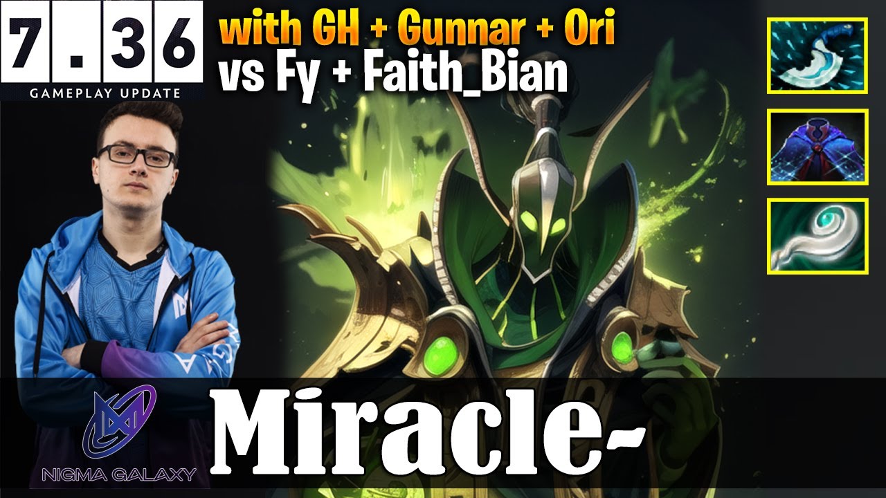 Miracle - Rubick Support | 7.36 Update | with GH vs Fy | Offlane | Dota ...