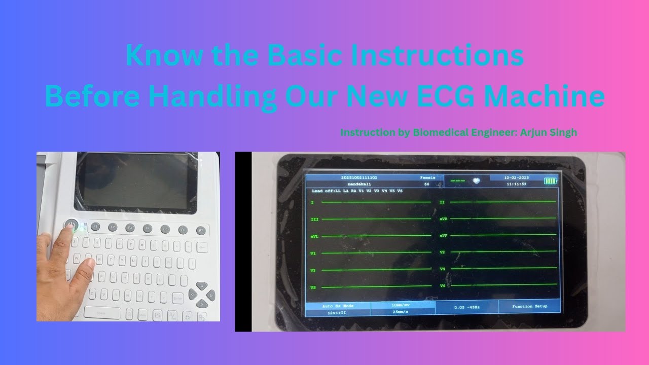 Know about ECG, how to do using this ECG Machine - YouTube