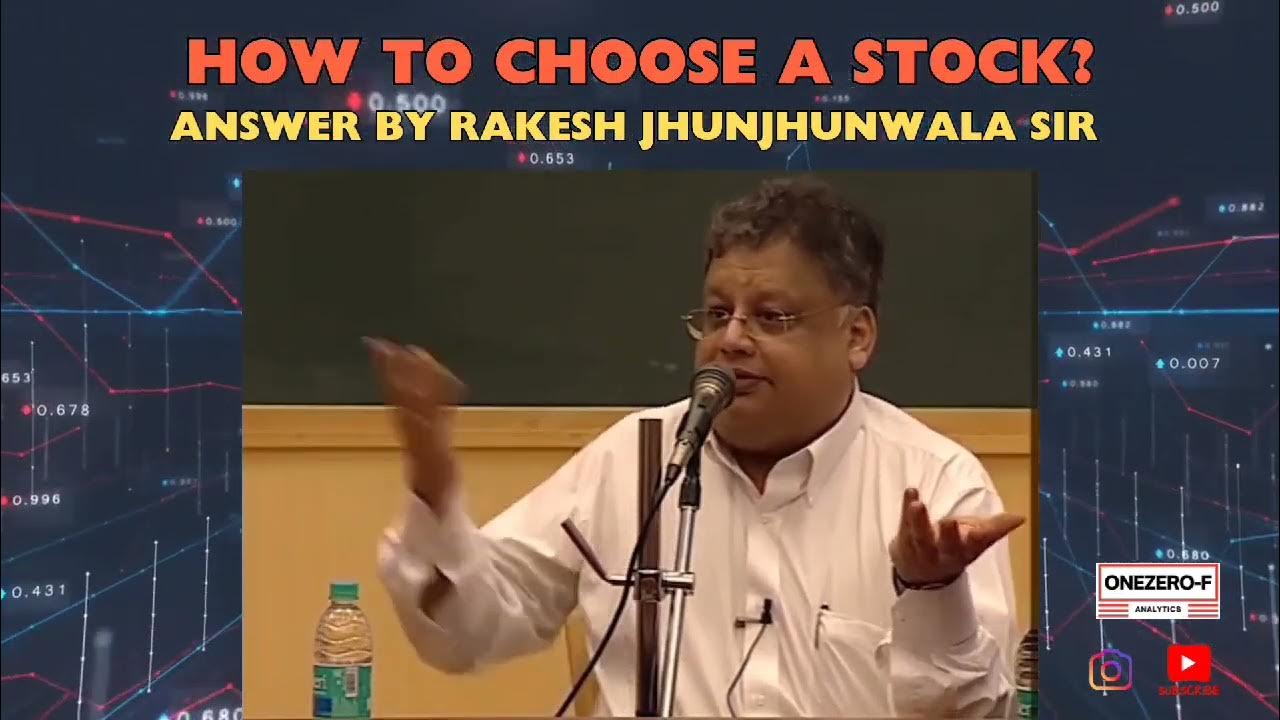How to Select Stocks: Rakesh Jhunjhunwala sir expert tips. #shorts #ytshorts #short # ...