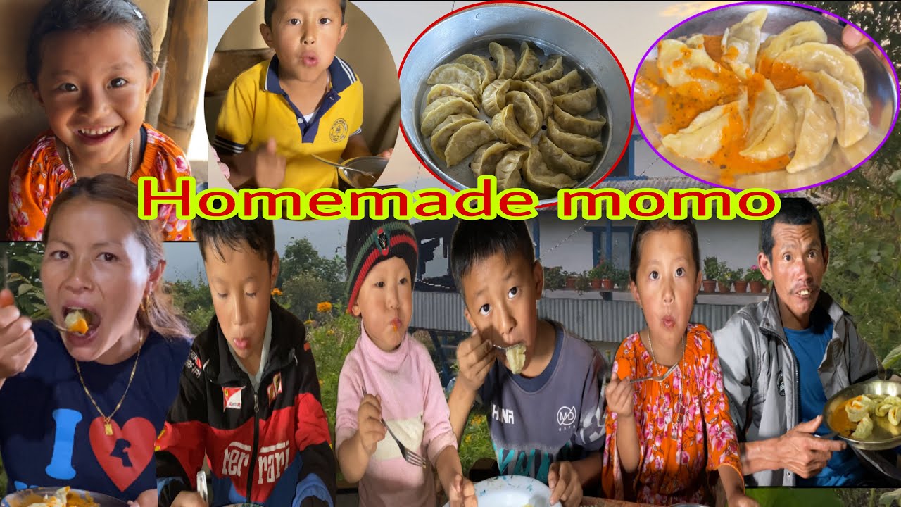 Homemade momo cooking and eating. How to cook pork momo.Nepali cooking ...