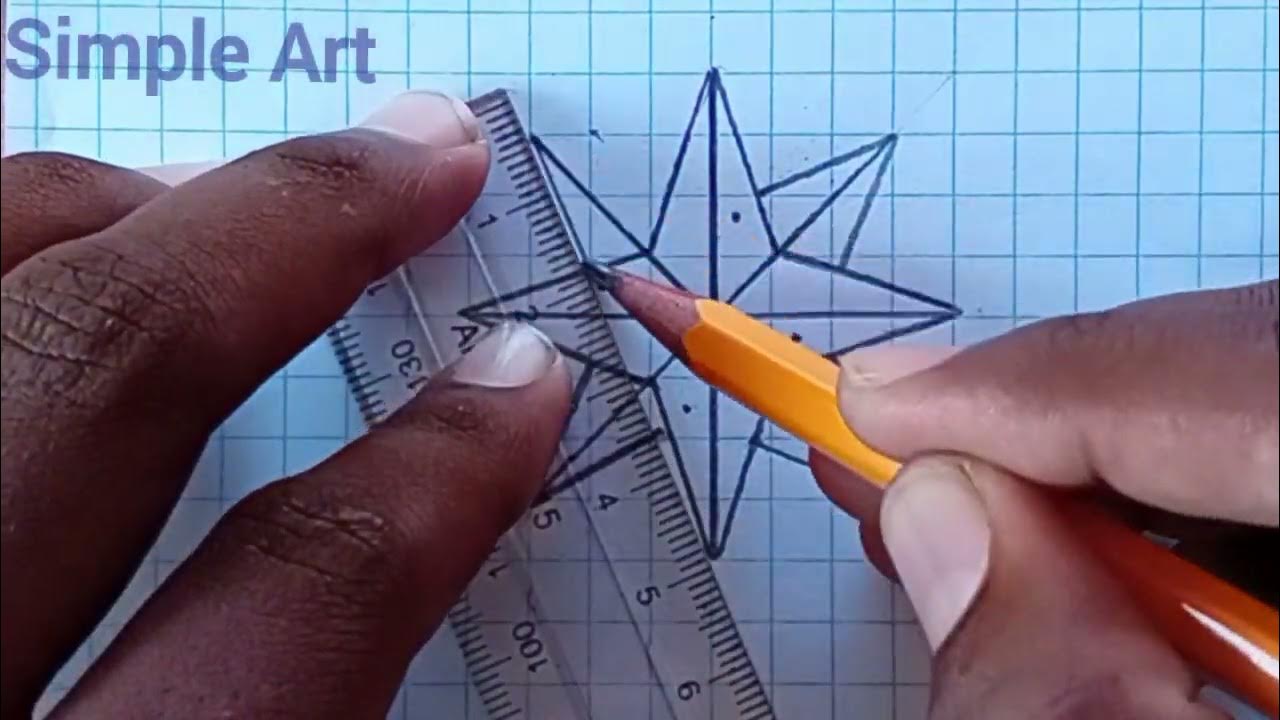 How to draw 3D star from + | Easy star drawing for beginners | Star ...