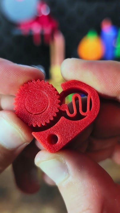 3D printed TINY Heart Fidget clicker Keychain - YouTube