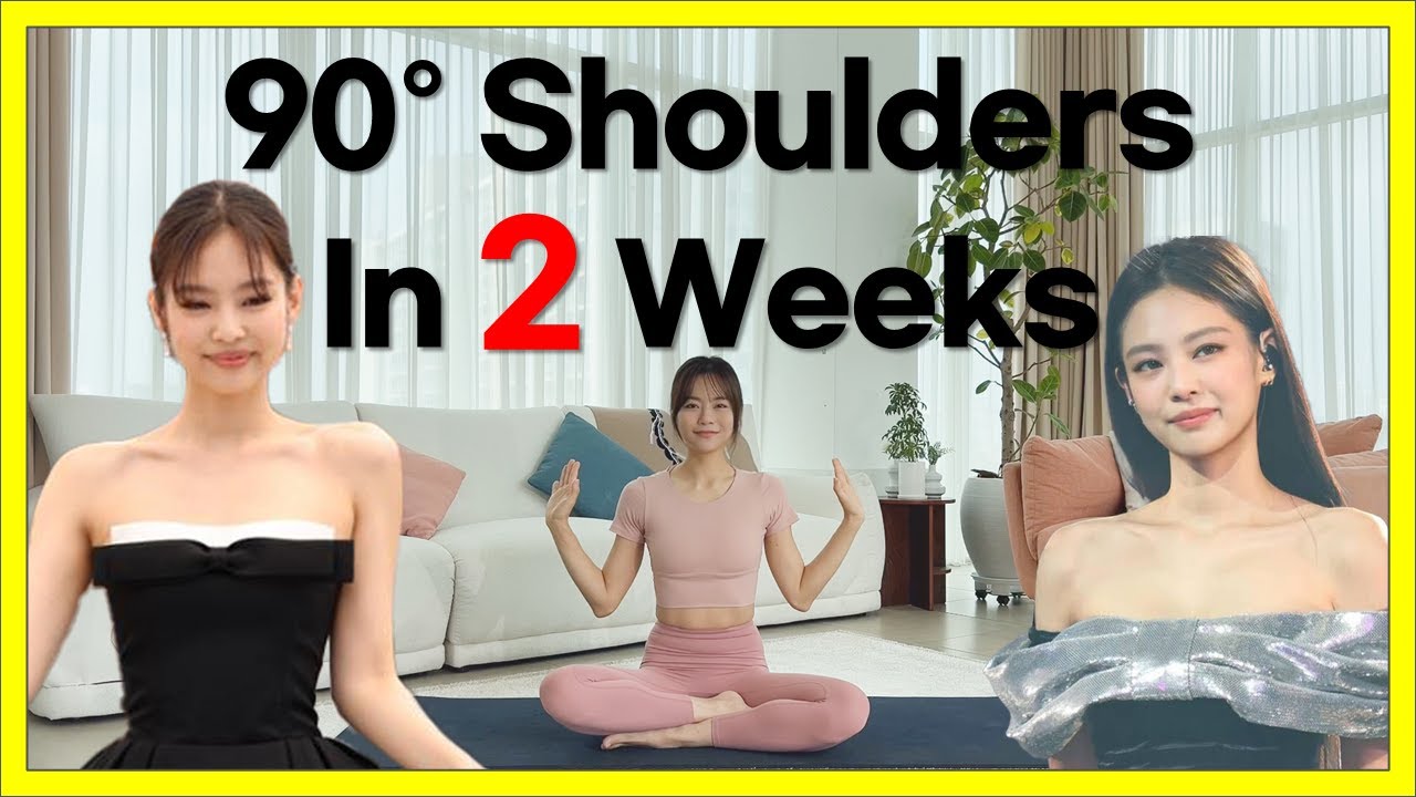 제니 어깨 만들기 운동 루틴 | 9MIN EXERCISE & STRETCH FOR SHOULDERS, COLLARBONE ...