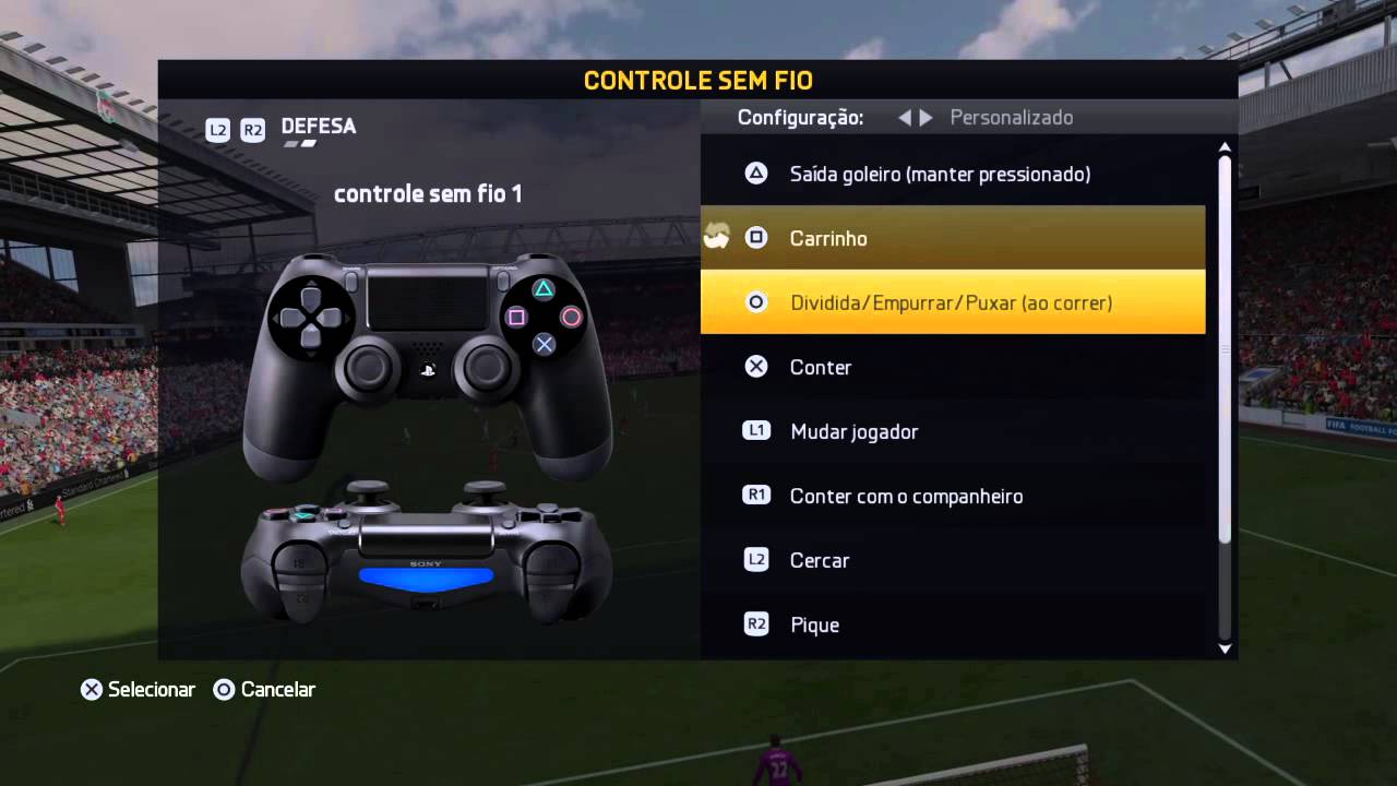Configurar o controle do FIFA 15 PS4 - YouTube