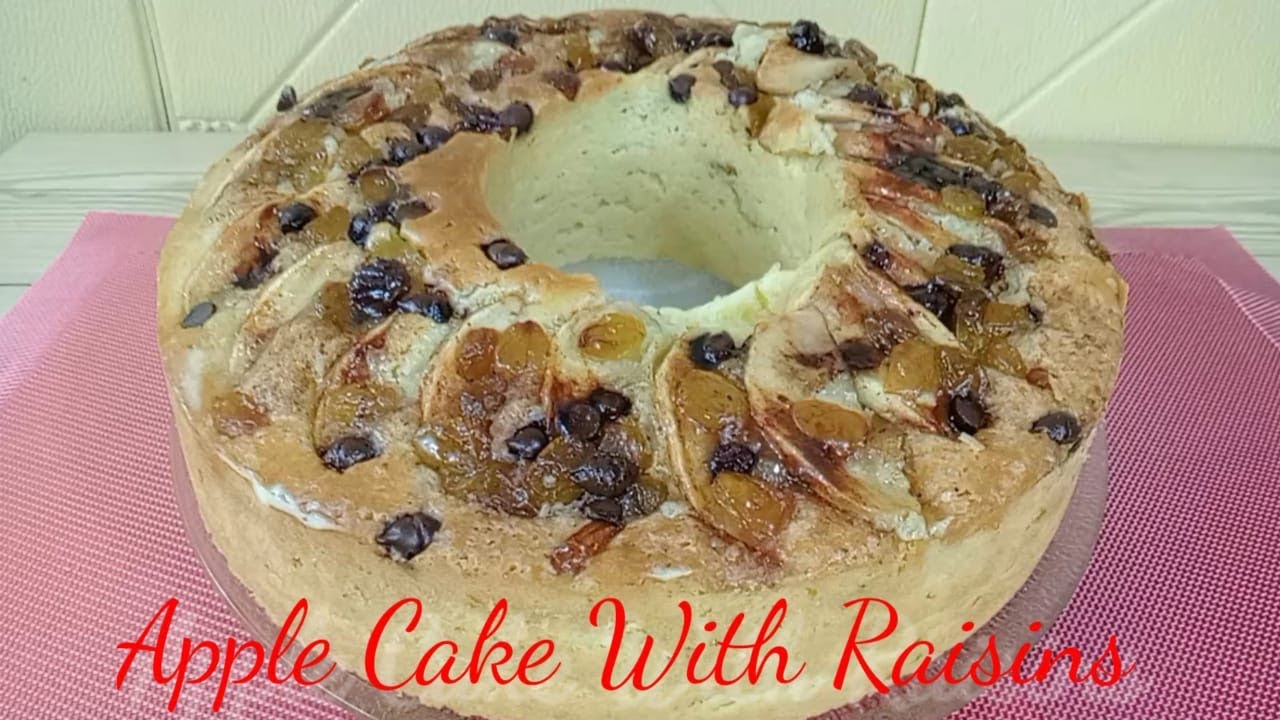 Apple Cake with Raisins - Very Soft And Delicious - YouTube