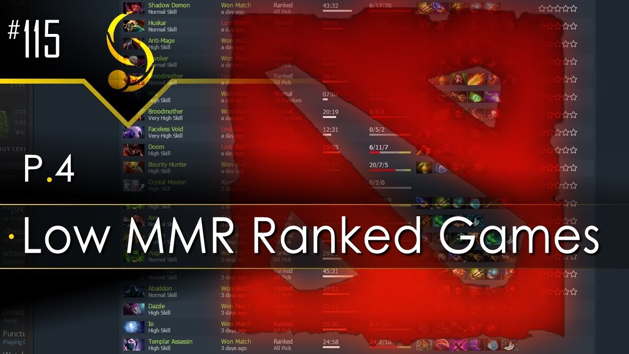 #115 - DOTA 2: Low MMR Ranked Games - P4 - YouTube